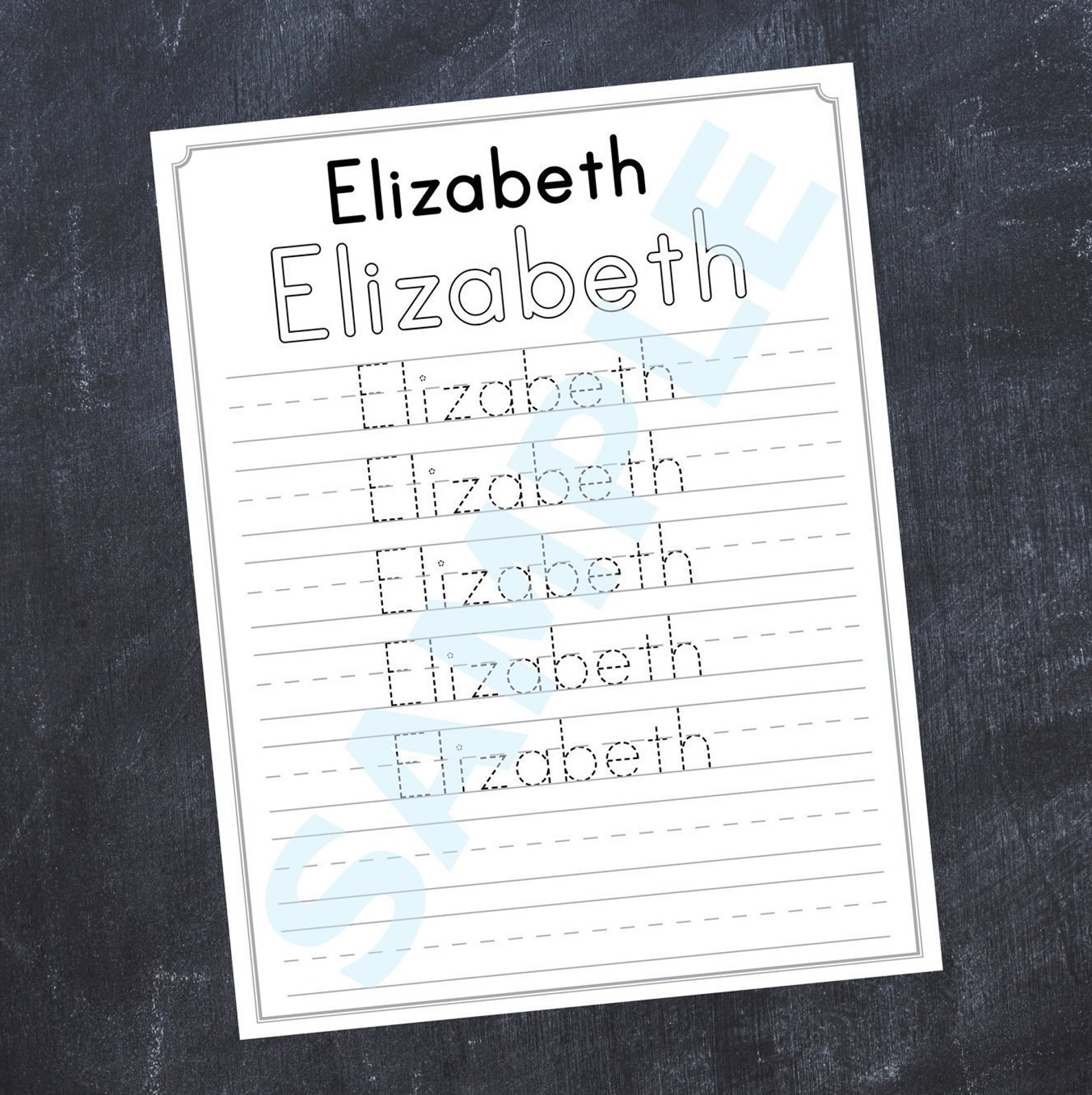 Custom Name Handwriting Practice Sheets for Pre-schoolers ...