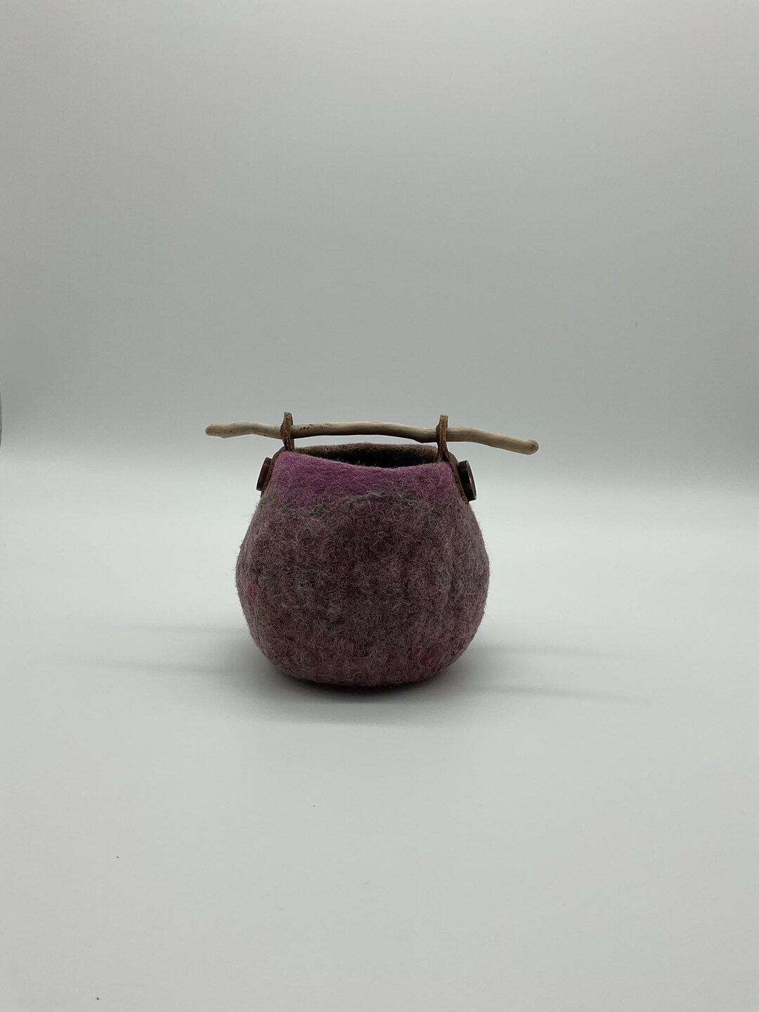 Handmade Felted Vase: Wool Vessel With Driftwood - Etsy