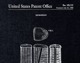 Microphone blueprint | Etsy