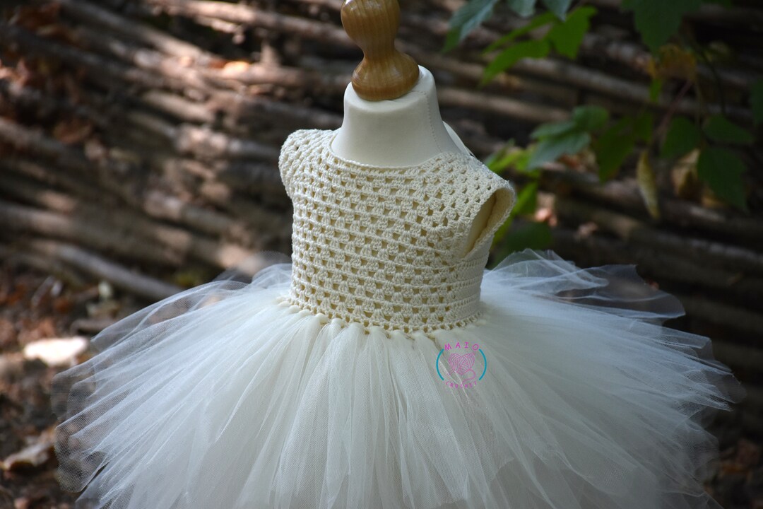 No Sew Crochet Tutu Dress Pattern, Flower Girl Dress Pattern, (sizes 6 ...