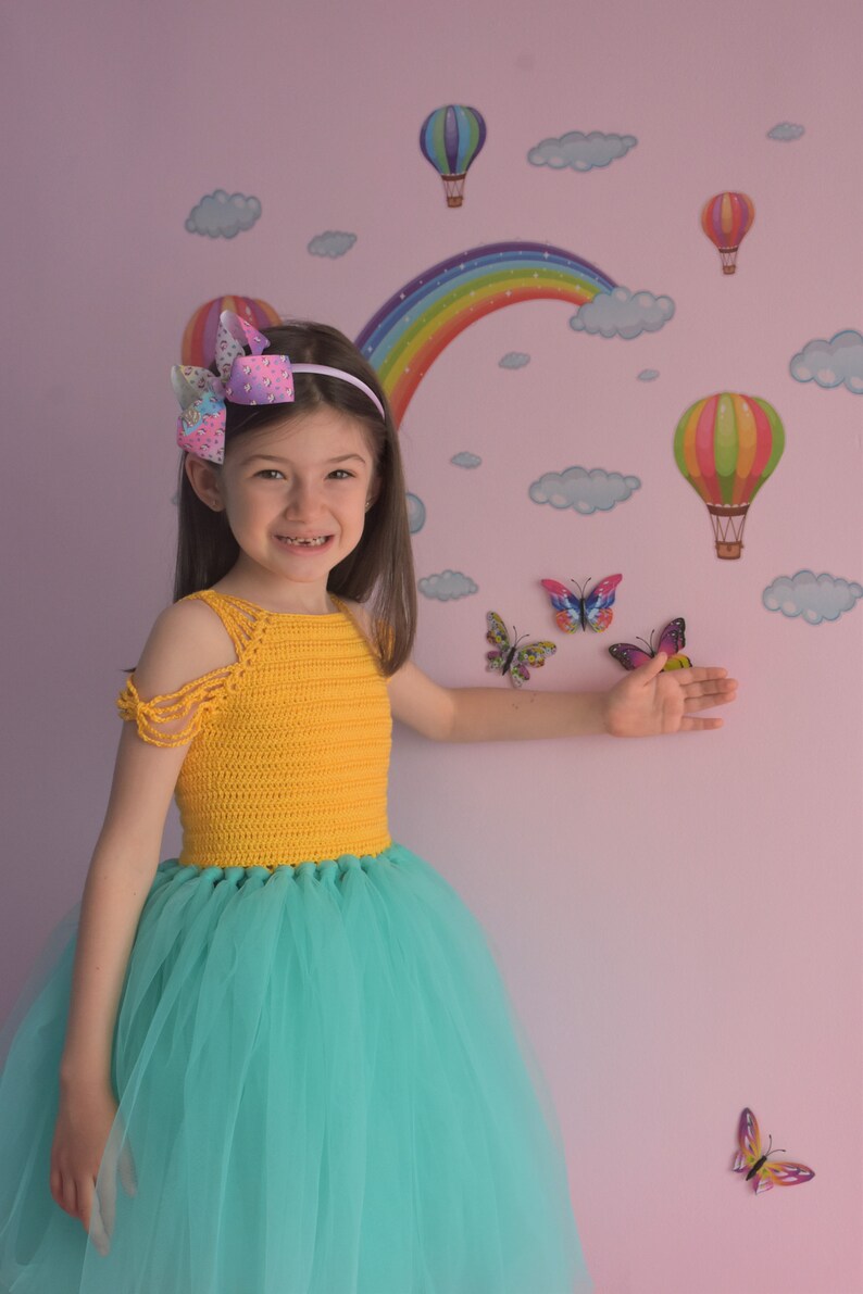 Girl Crochet Tutu Dress Pattern Flower Girl Dress Pattern | Etsy