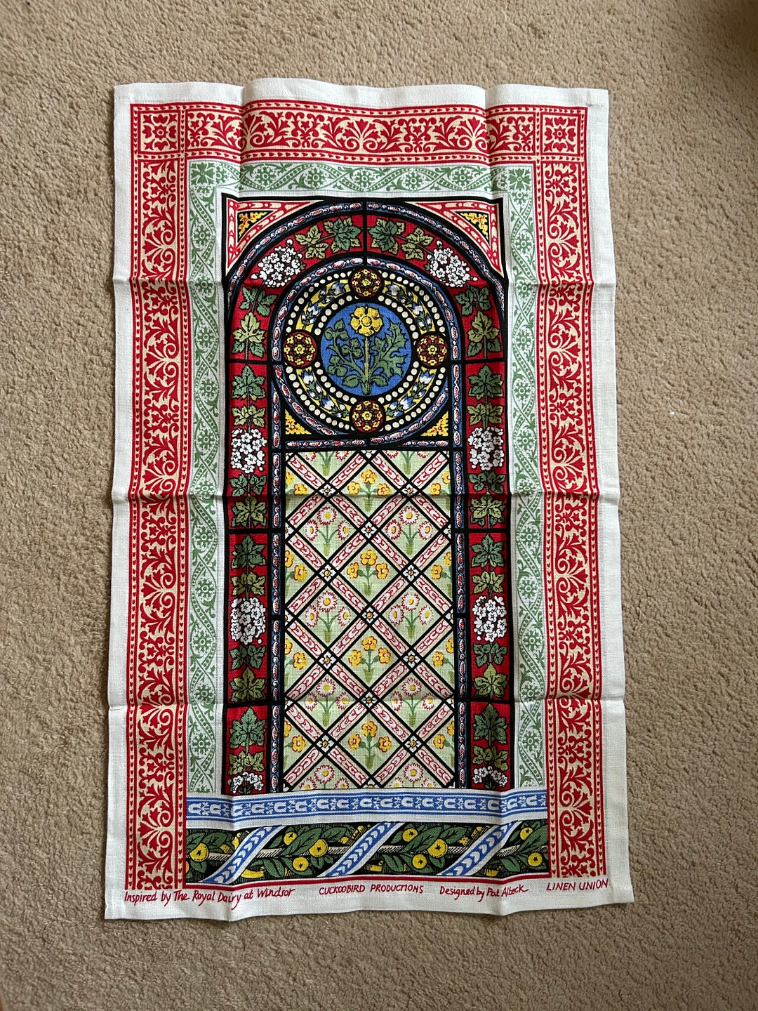 Rare Vintage New Pat Albeck Tea Towel Cuckoobird Productions in the ...