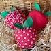 Red Apples Set 3 Apples Apple Decor Fabric Apple Tree Filler Primitive ...