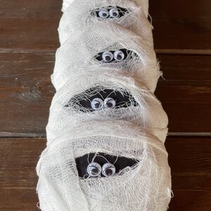 Fabric Mummy Heads Set Of2 Mummies Halloween Fireplace Decor Mummy Head ...
