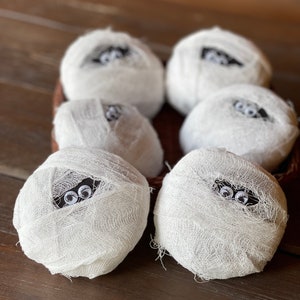 Fabric Mummy Heads Set Of2 Mummies Halloween Fireplace Decor Mummy Head ...