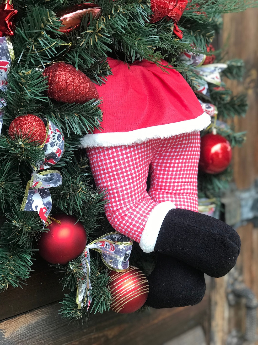 Santa Butt Decor Santa Butt Wreath Santa Butt Christmas Santa Butt ...