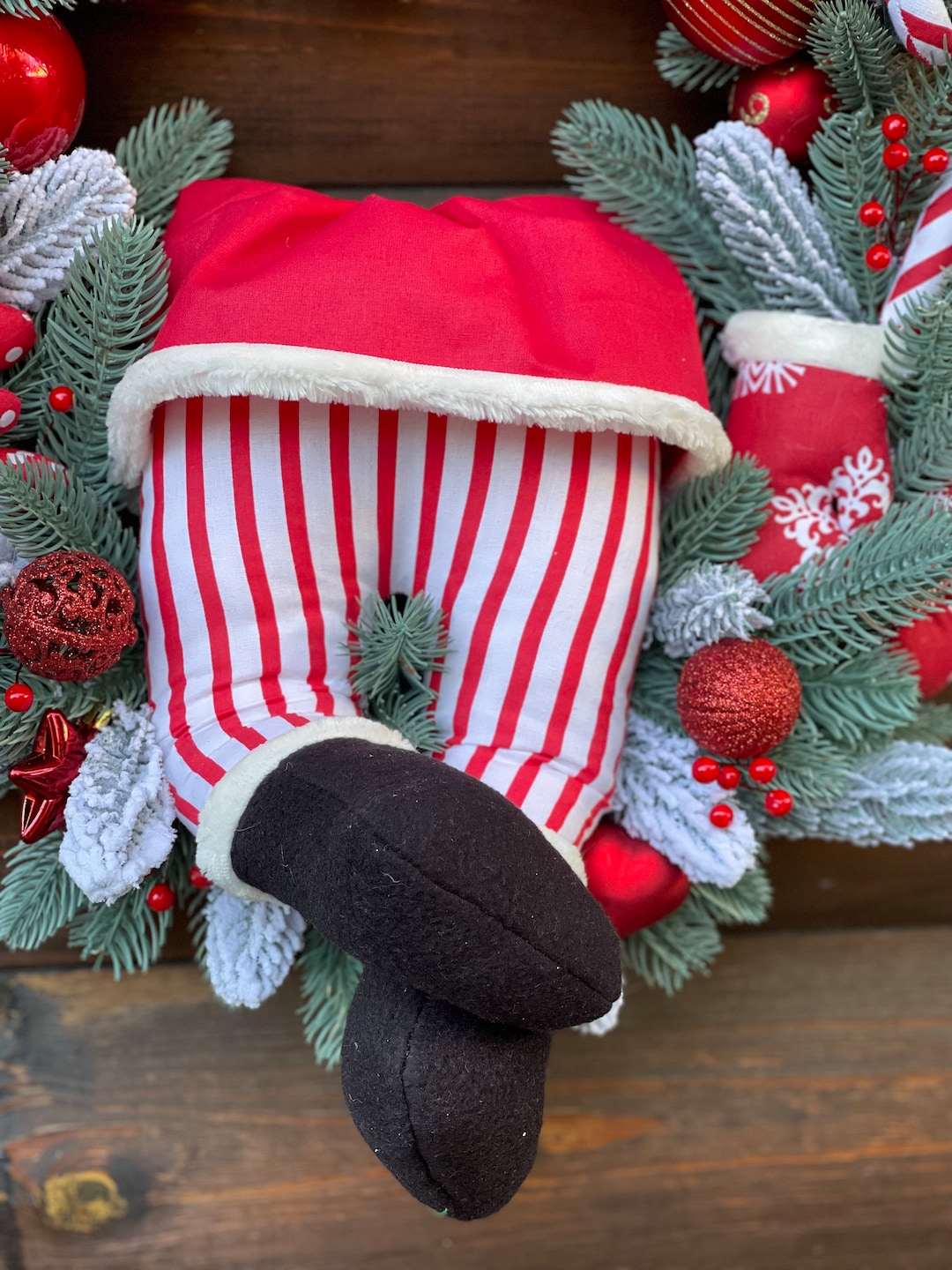 Santa Butt Wreath Santa Butt Decor Santa Butt Wreath Santa Butt ...