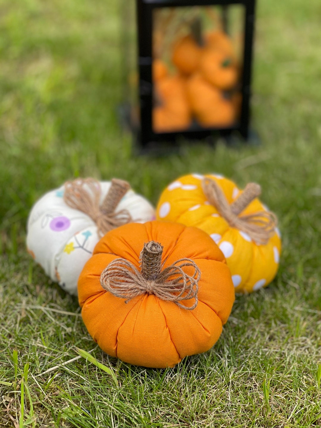 Pumpkin Decor 4,3" Pumpkin Set Cloth Pumpkin Set Halloween Autumn Decor ...