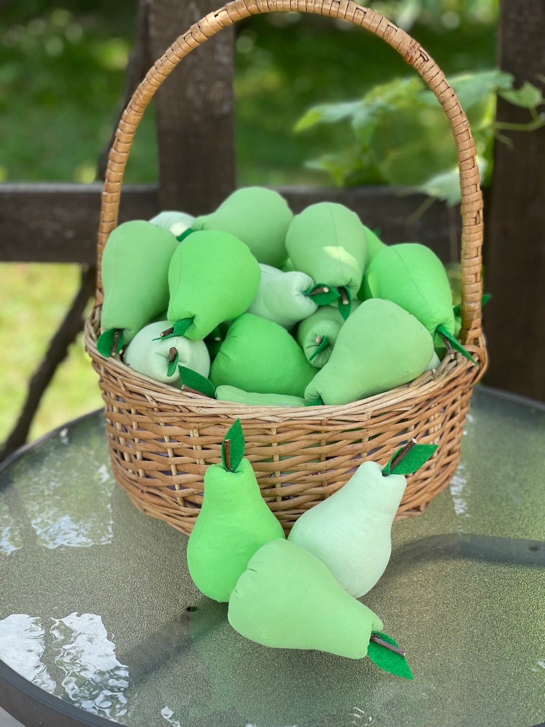 Fabric Pears Set of 3 Fabric Pears Pears Tier Tray Pear Bowl Filler ...