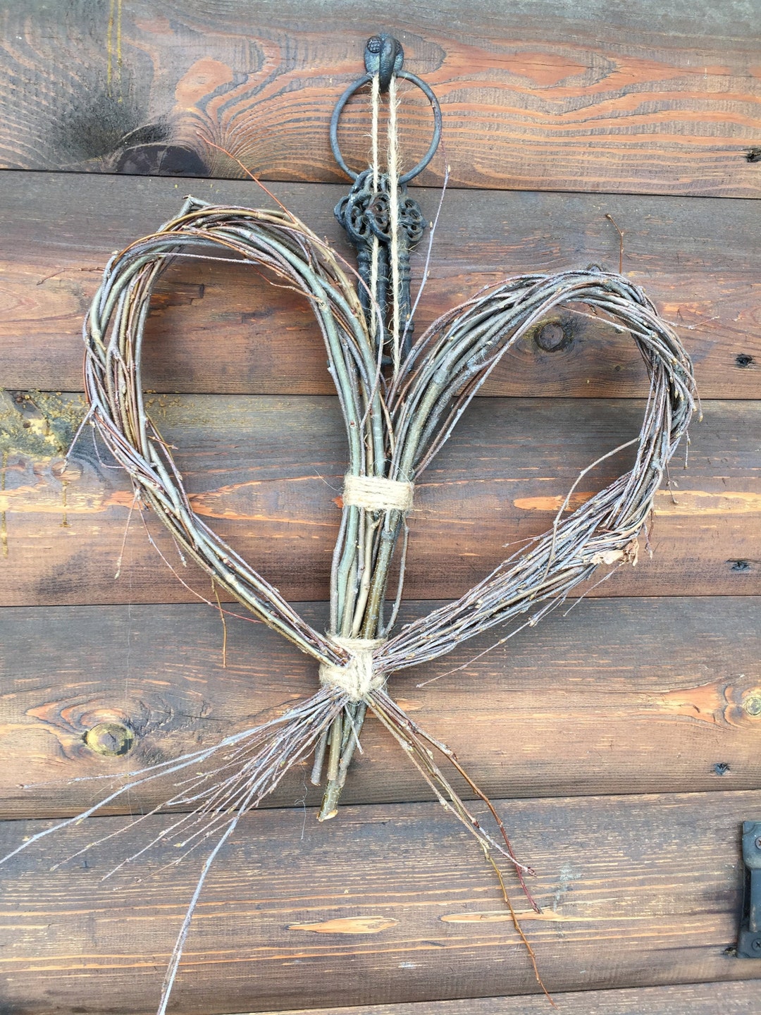 Birch Branch Wreath Natural Wreath Heart Shaped Wreath Wedding ...