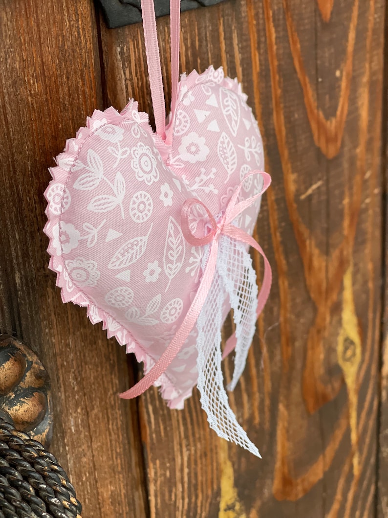 Pink Hearts Valentine's Day Gift Fabric Heart Bowl Fillers - Etsy