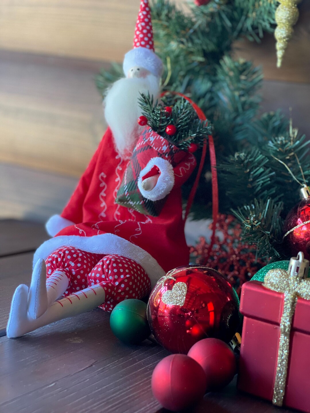 Santa Claus Santa Tilda Doll Scandinavian Christmas Doll Primitive ...
