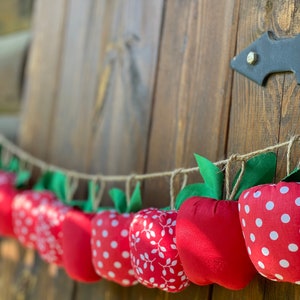 Red Apples Set 3 Apples Apple Decor Fabric Apple Tree Filler Primitive ...