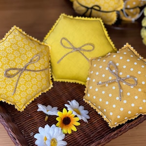 Honeycomb Fabric Honeycombs Honey Hive Decor for Kitchen Honey Decor ...