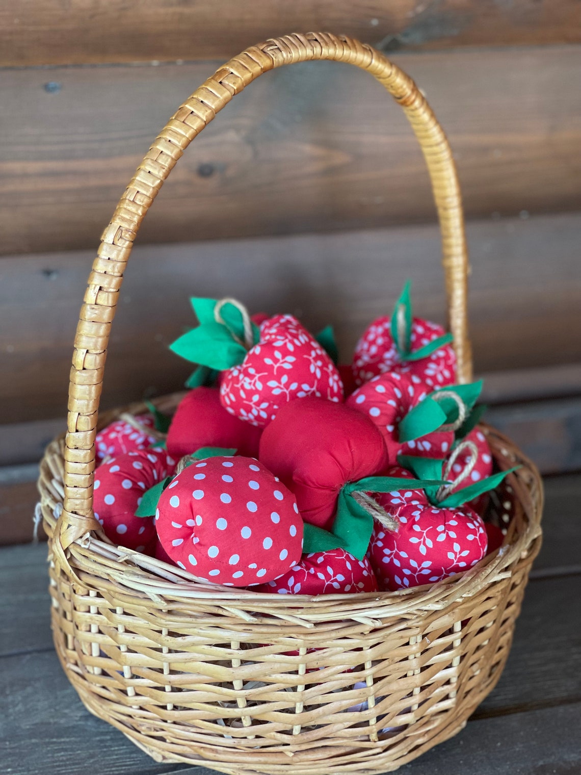 Red Apples Set 3 Apples Apple Decor Fabric Apple Tree Filler Primitive ...