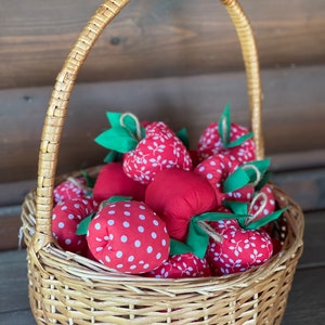 Red Apples Set 3 Apples Apple Decor Fabric Apple Tree Filler Primitive ...