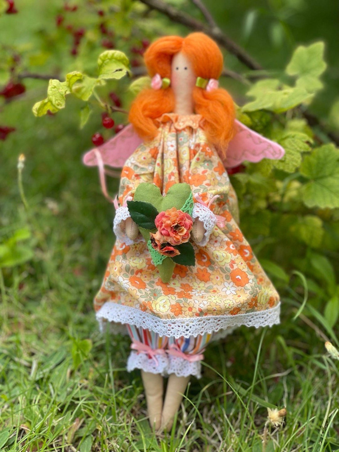 Tilda Doll Handmade Doll Small Doll Hanging Decoration Angel With a ...