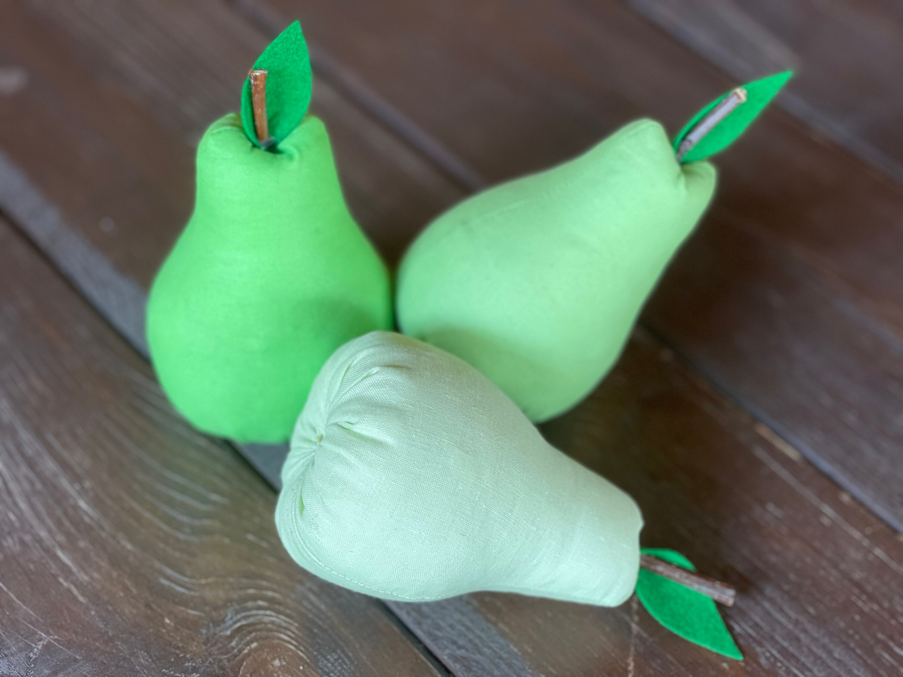 Fabric Pears Set of 3 Fabric Pears Pears Tier Tray Pear Bowl Filler ...