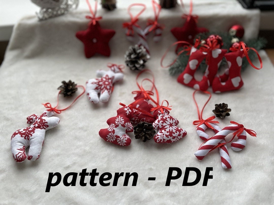 Pattern Christmas Decorations PDF Reindeer, Christmas Star, Santa Boot ...