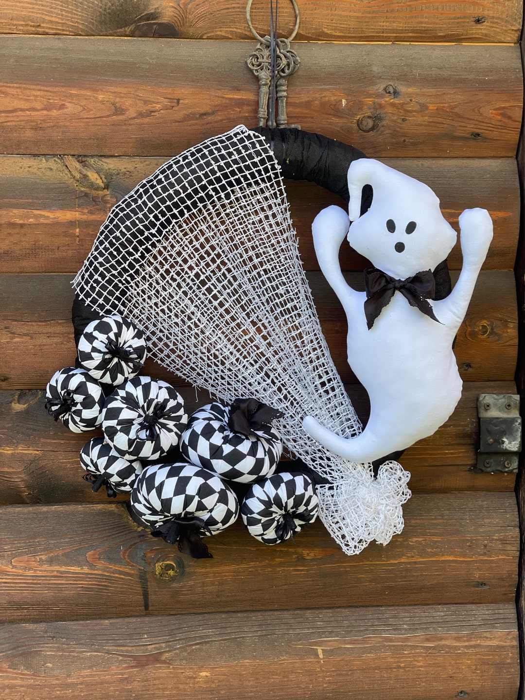 Halloween Ghost Wreath Halloween Wreaths Fall Wreaths Pumpkins Wreath ...