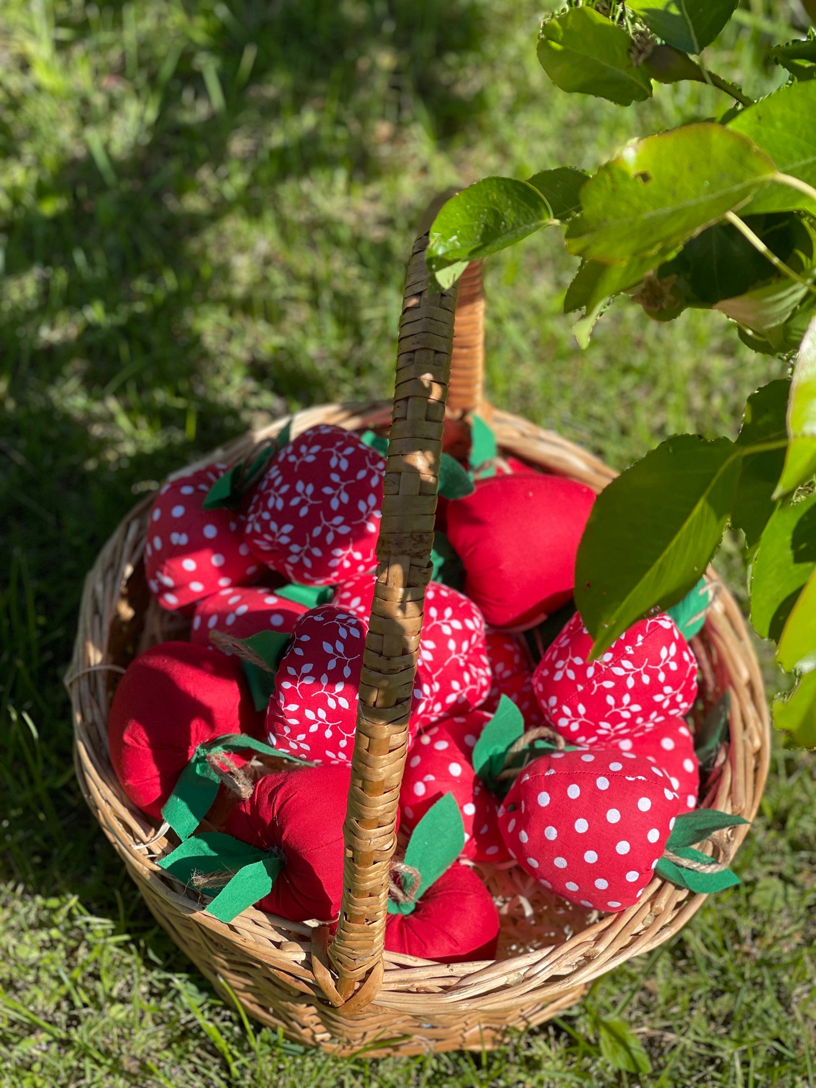 Red Apples Set 3 Apples Apple Decor Fabric Apple Tree Filler Primitive ...