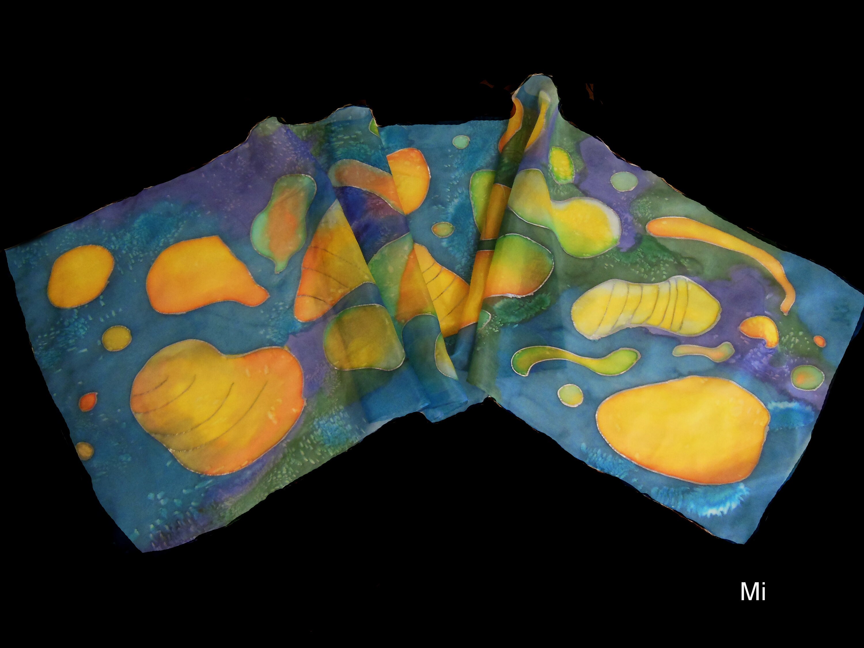 Silk, Silk Scarf, Silk Scarves, Handmade, Hand-painted, Gift for Woman ...