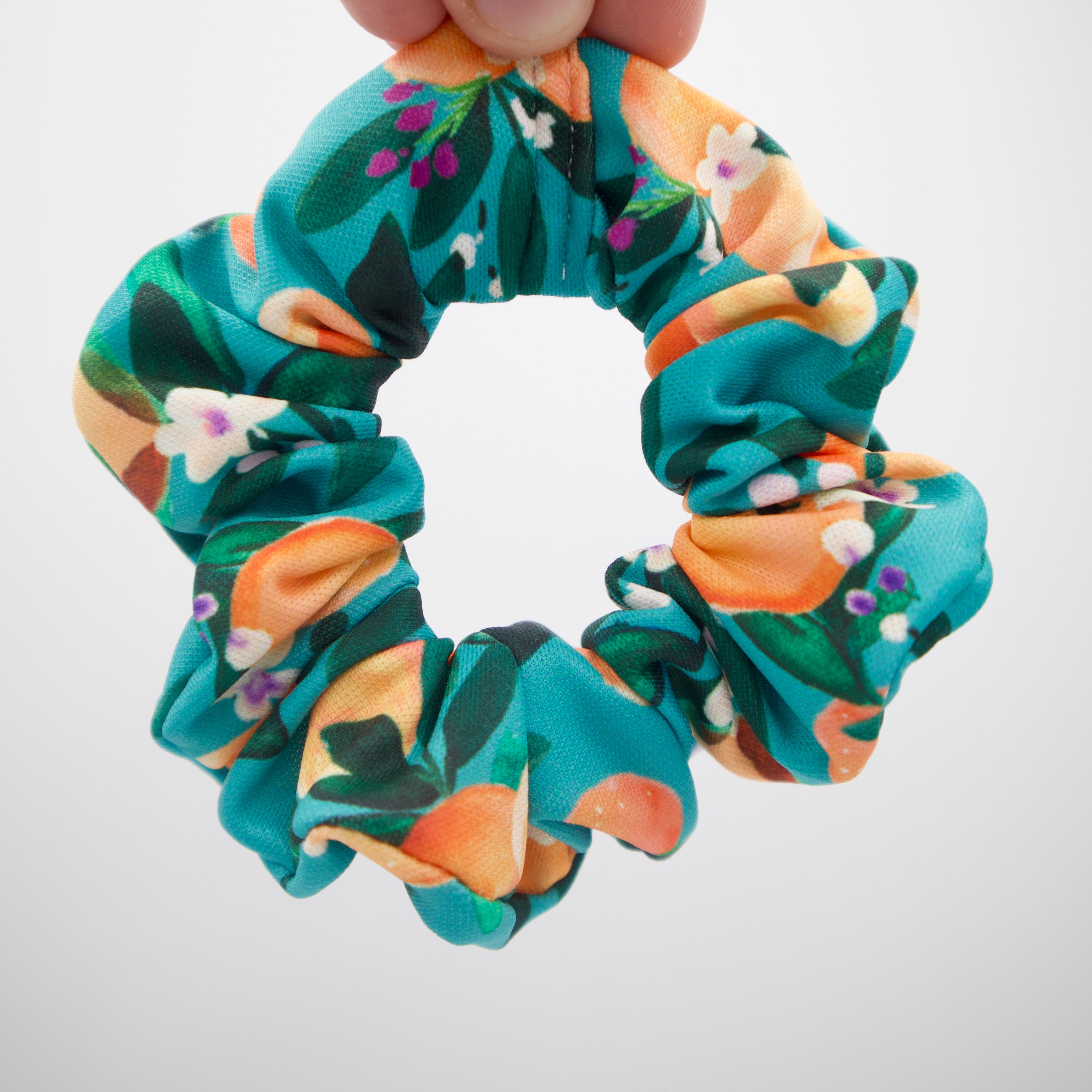 Orange Scrunchie Summer Scrunchie Top Knot Messy Bun | Etsy