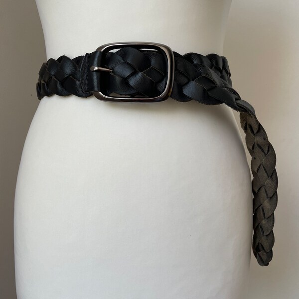 Leather Plaited Belt - Etsy