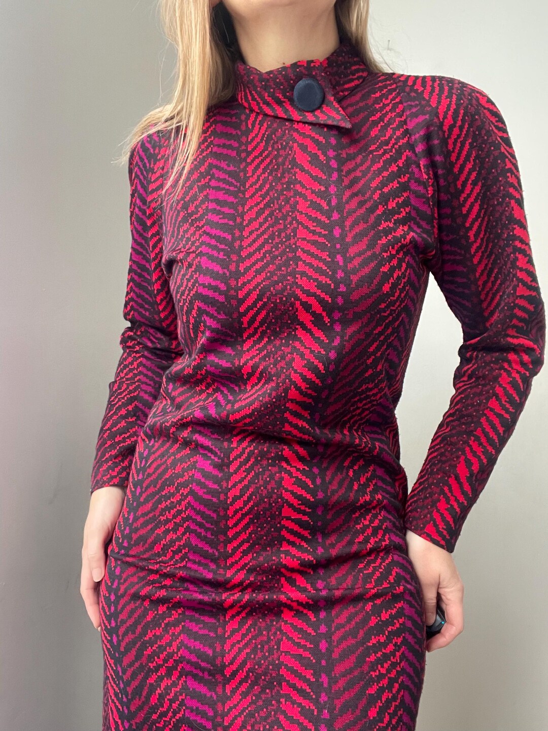 Vintage Ladies Pride 1960s Geo Print Wiggle Dress - Etsy