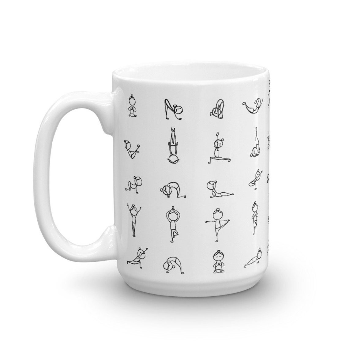 Yoga Pose Coffee Mug, Yoga Poses Mug, Yoga Gifts, Yoga Instructor Gift ...