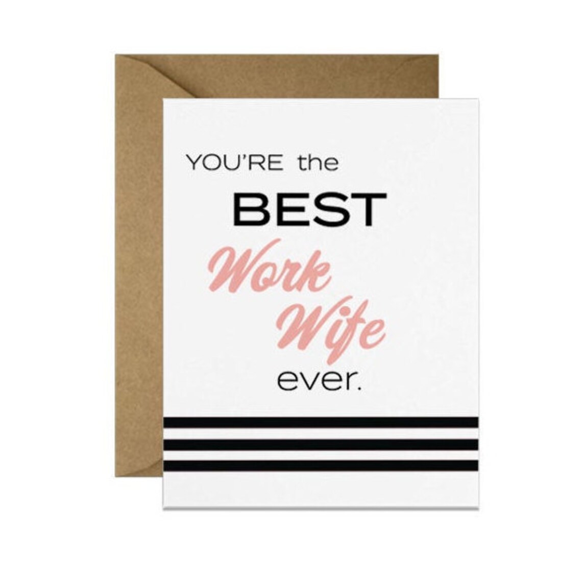 Funny Co-worker Card Work Wife Card/ Card for Coworker/ Best Work Wife ...