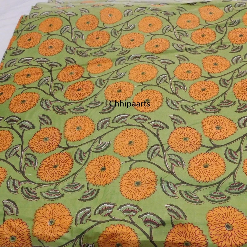 Orange Print Fabric - Etsy