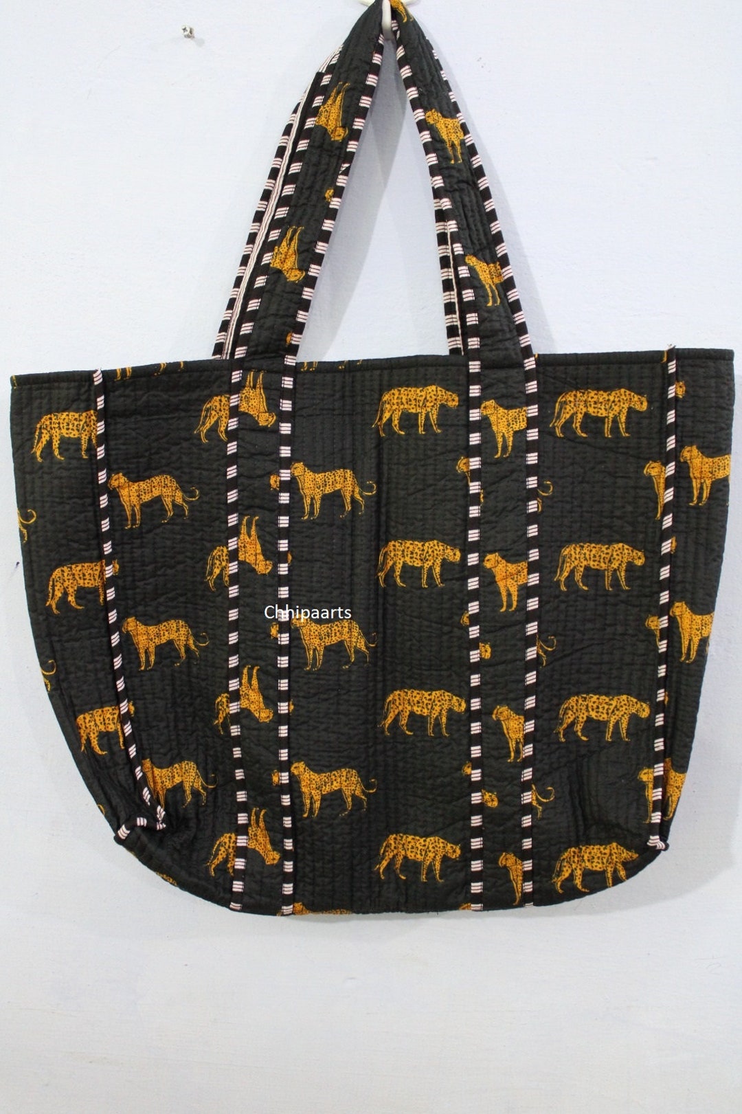 New Block Print Bag, Block Print Kantha Bag, Block Print Tote Bag ...