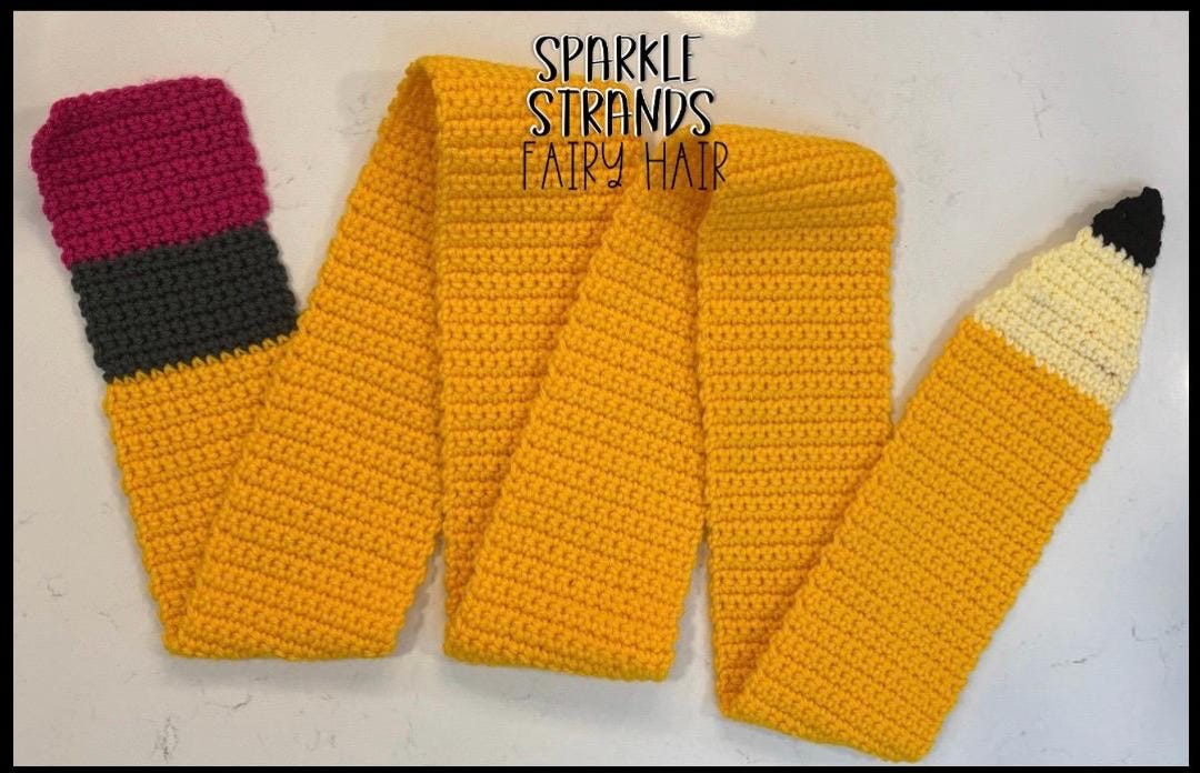 Pencil Scarf - Teacher Appreciation Gift - Crochet - Extra Long - Etsy
