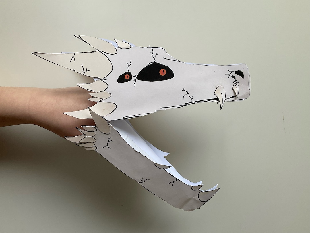Paper Dragon Hand Puppet - Trapjaw - Pattern - Digital Download - Etsy