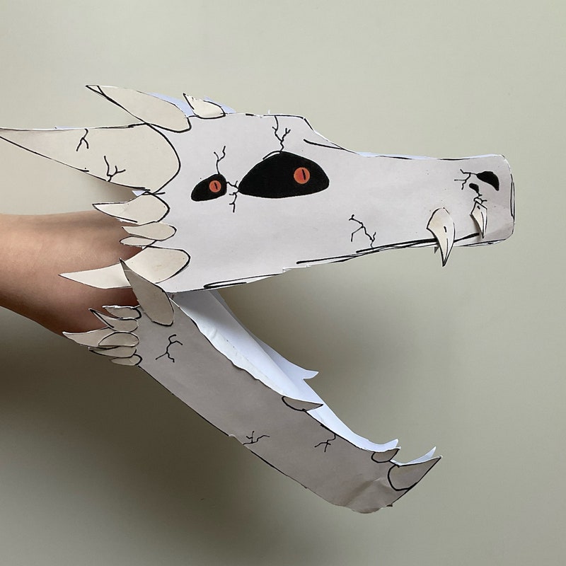 Paper Dragon Puppet - Etsy