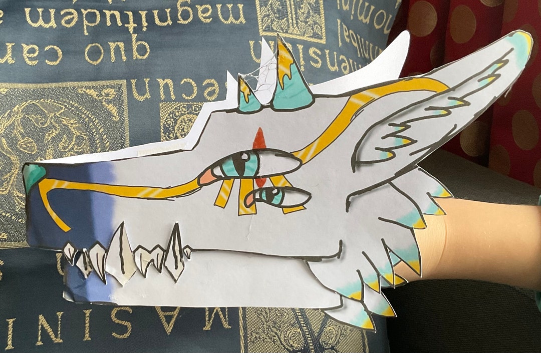 Paper Dragon Hand Puppet - Thunder Fang - Pattern - Digital Download - Etsy