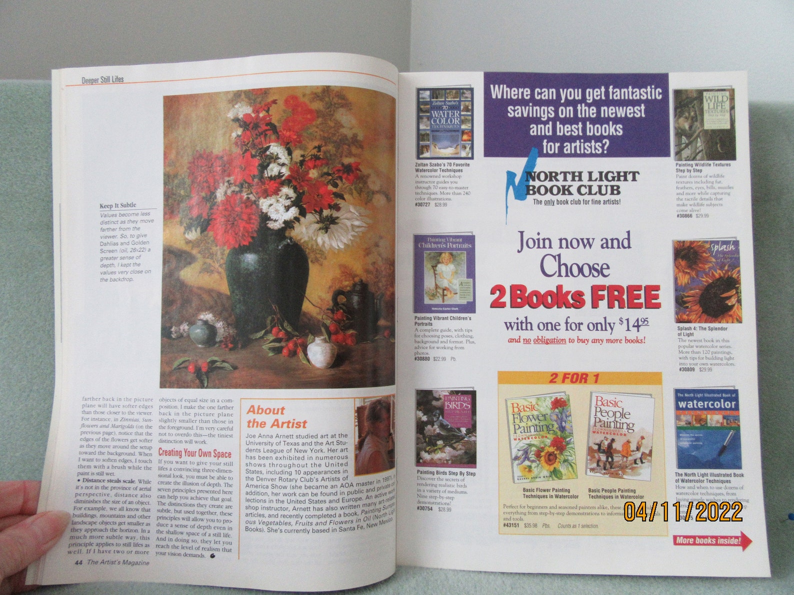 The Artist’s April 1998 Magazine – Back Issue - Etsy