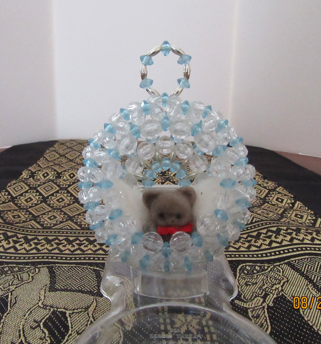 1980s Beaded Shadow-box Style – Teddy Bear Christmas Ornament - Etsy