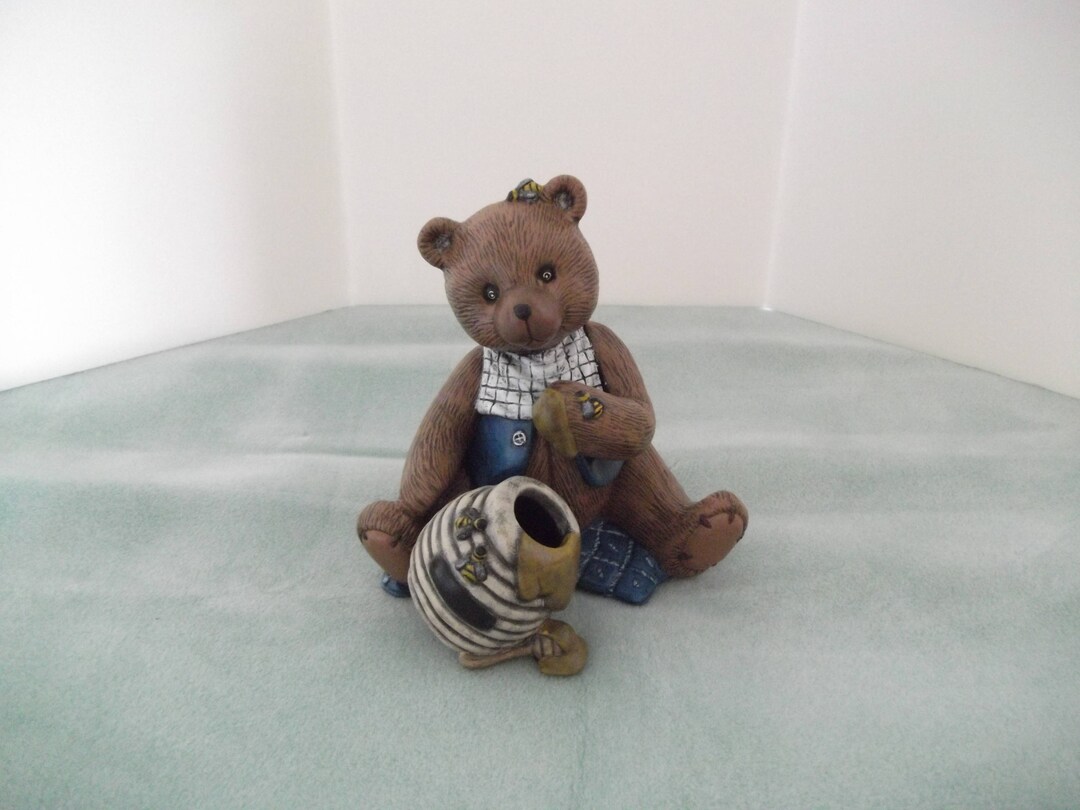 Hand-painted Ceramic Bear and Honey Pot - Etsy