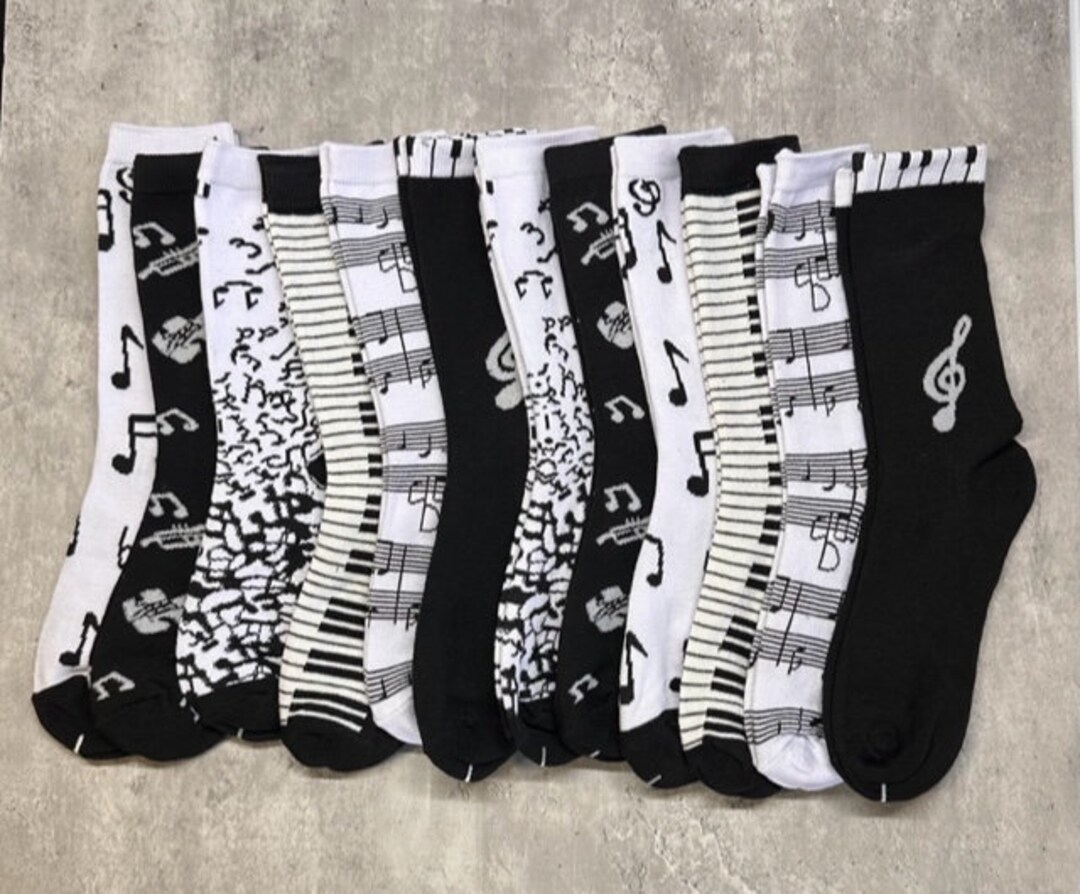 Gifts for Music Lovers, 6 or 12 Pack of Socks, Adult Stocking Stuffers ...