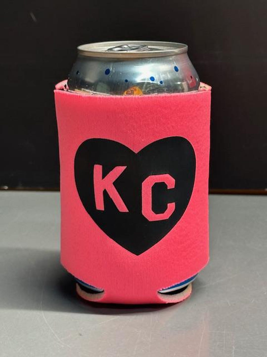 Black/pink Heart Kansas City Can Coolers Cozies - Etsy
