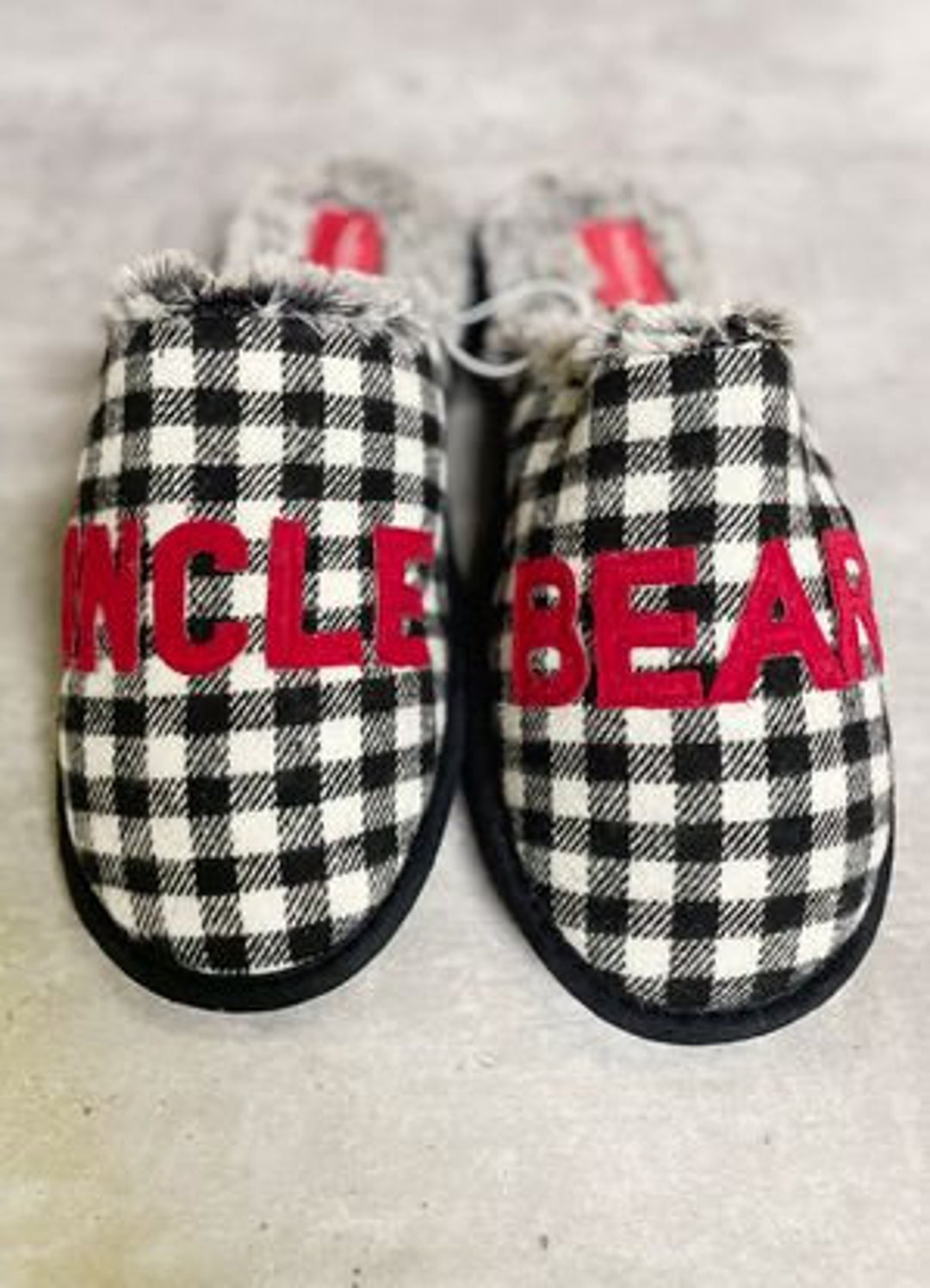 Matching Family Christmas Slippers, UNCLE Bear Fur Lined Slipper, Gifts ...