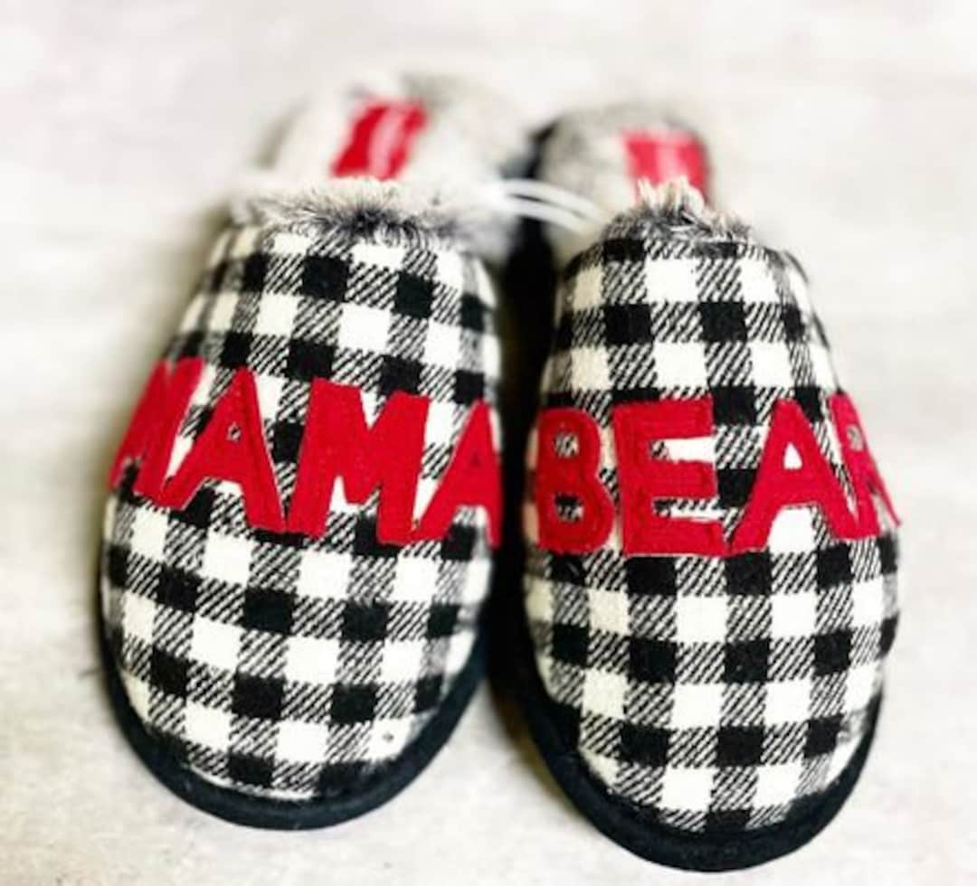 Matching Family Christmas Slippers, MAMA Bear Fur Lined Slipper, Gifts ...
