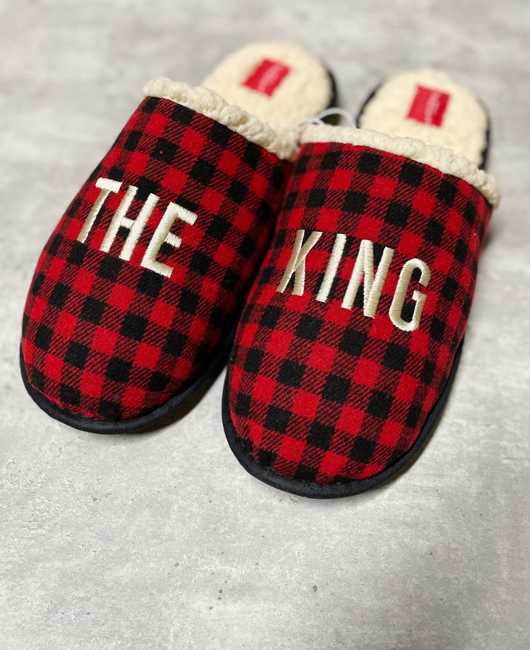 Matching Family Christmas Slippers, THE KING Fur Lined Slipper, Gifts ...