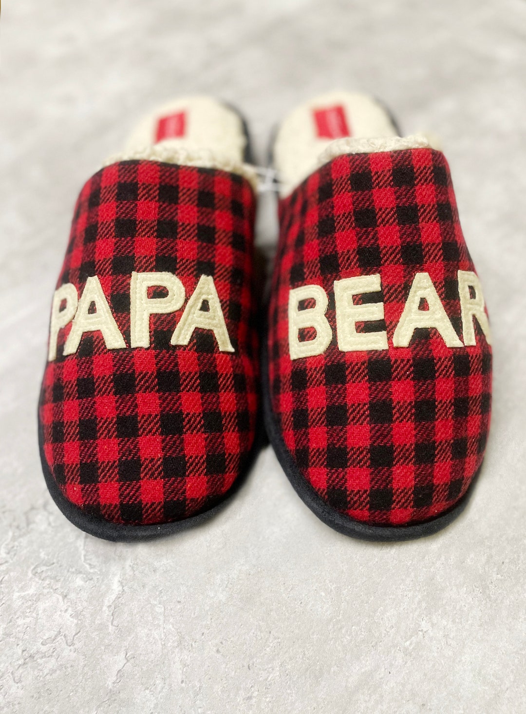 Matching Family Christmas Slippers, PAPA Bear Fur Lined Slipper, Gifts ...
