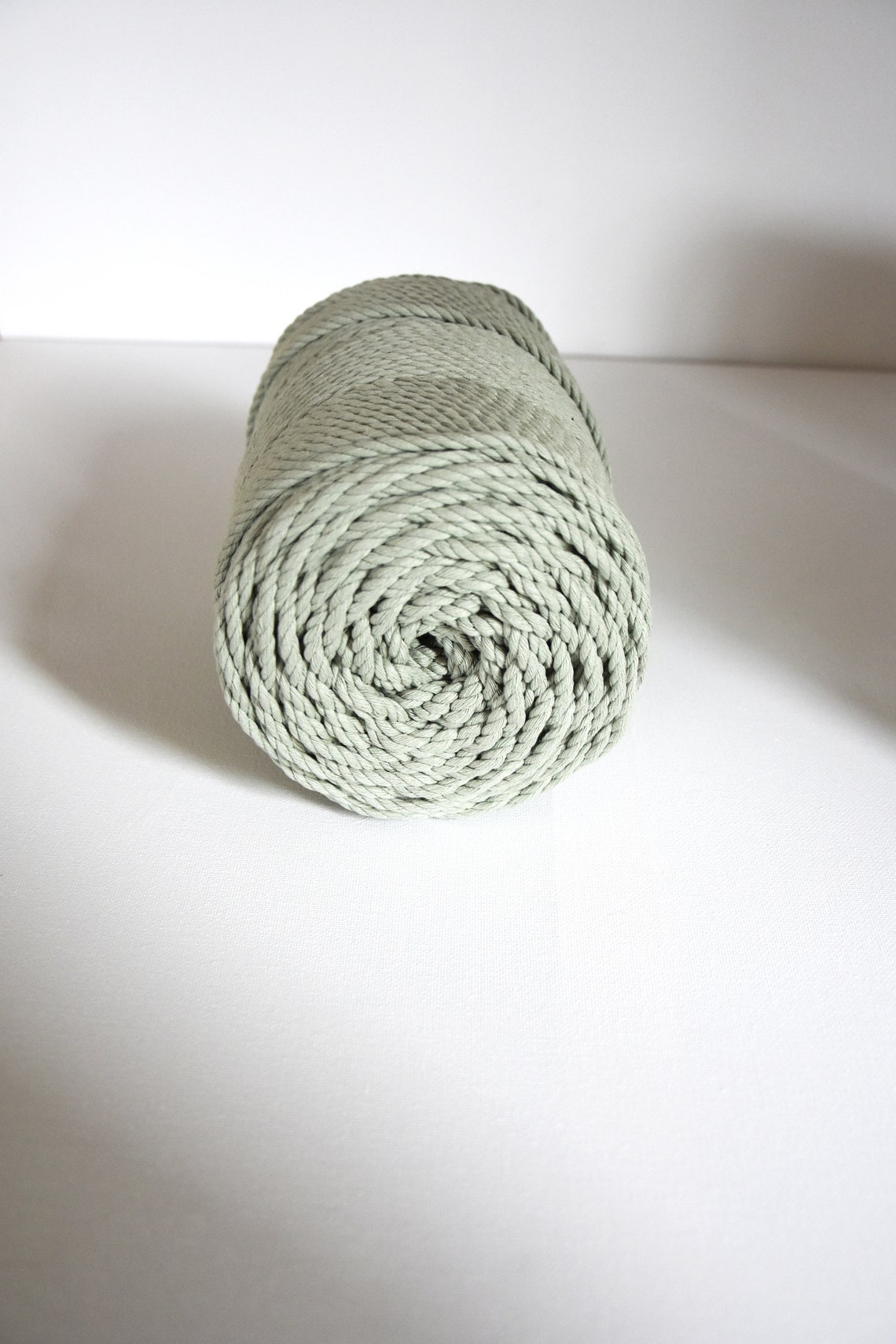 Soft Green Cotton Cord 3mm or 4mm Twisted Rope 1 Kg of Yarn - Etsy