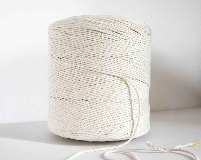 Twisted Cotton Rope Macramé Crafting Cord Natural White Cotton Rope ...
