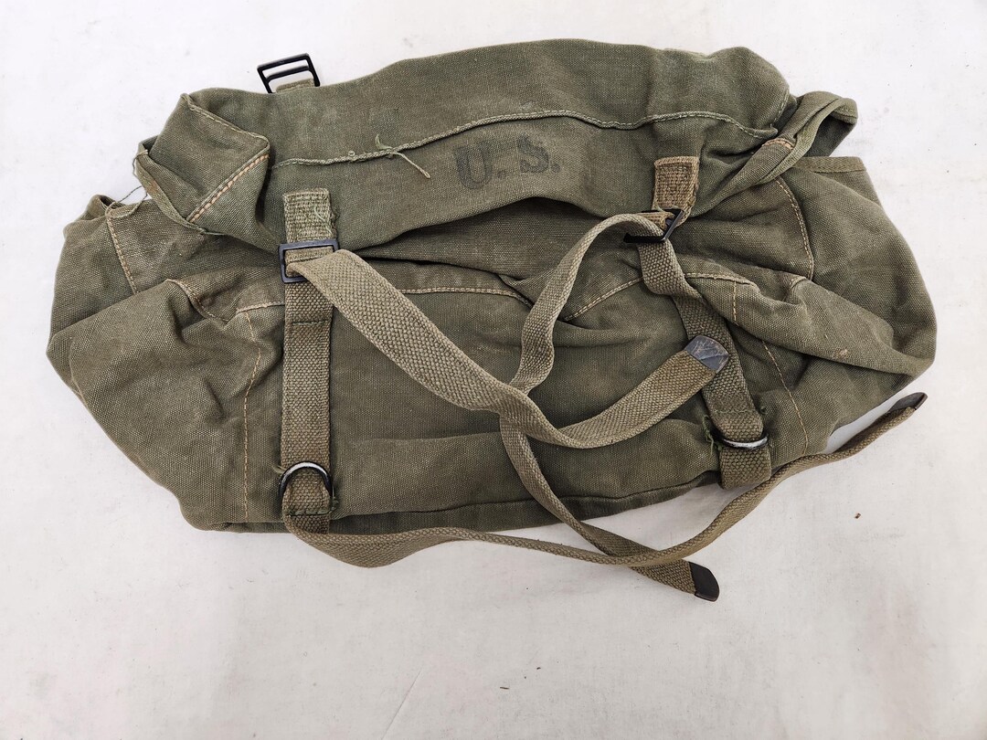 Vintage Military Issued World War 2 OD Green Canvas Cargo Bag - Etsy