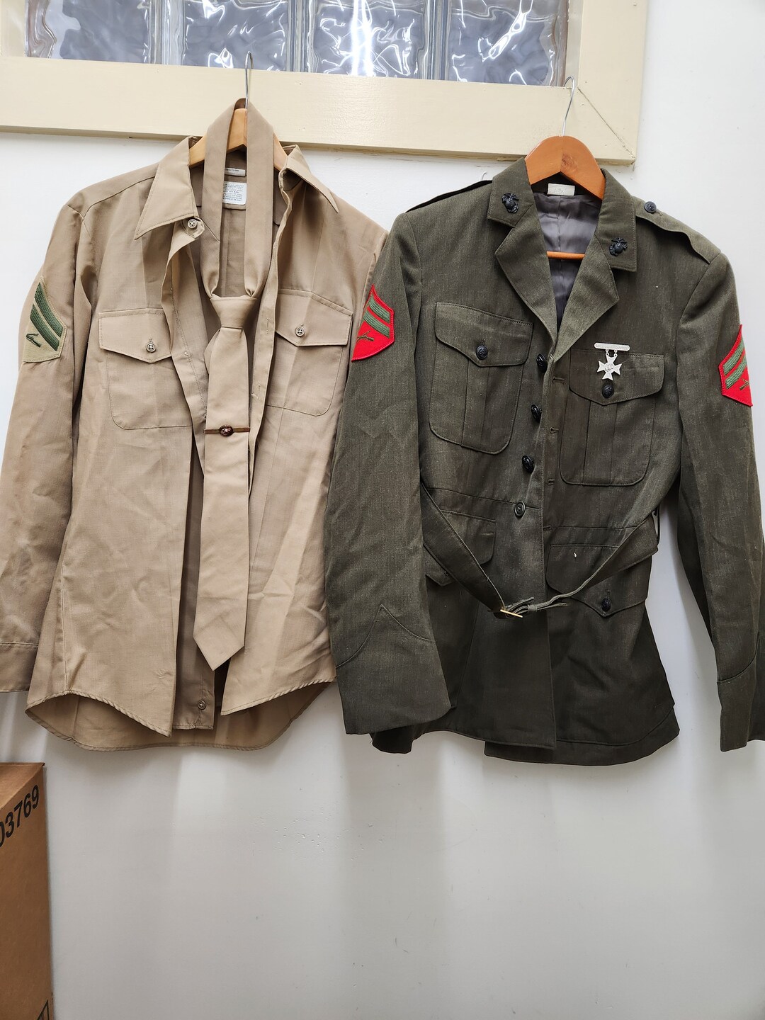 Vintage Military Issued USMC Dress Green Outfit With Patches and Tie - Etsy